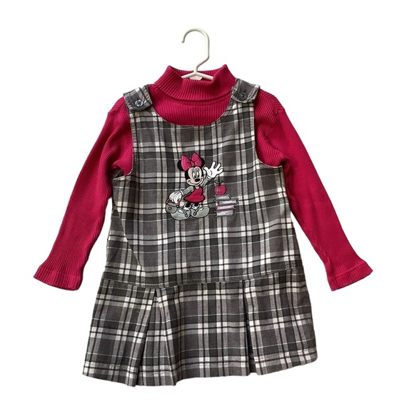 Disney | Matching Sets | Vintage Disney Store 4t Plaid Jumper With ...